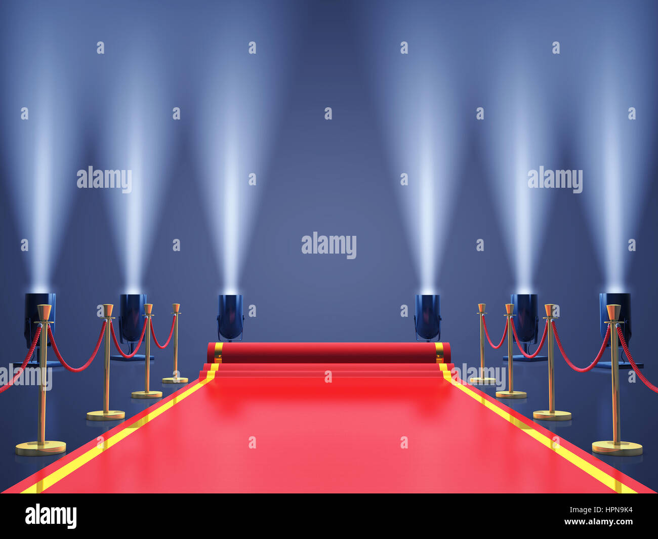 Red carpet with spotlights , Award ceremony , VIP event Stock Photo - Alamy