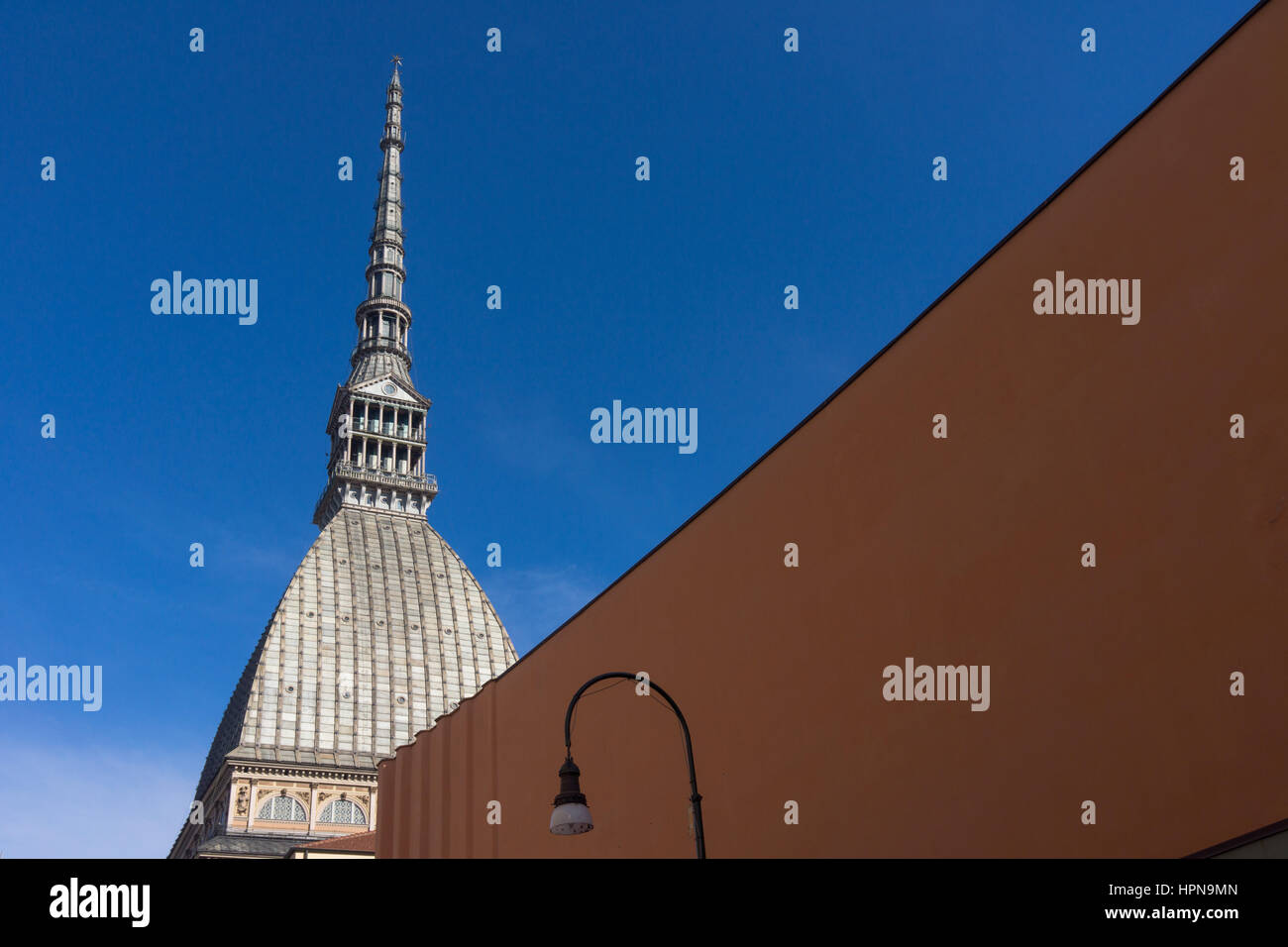 The Mole Antonelliana tower in Turin which houses the national cinema ...
