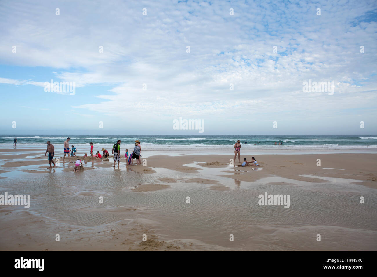 Salt Beach, Australia - January 1, 2017: The beach at Salt, a ...