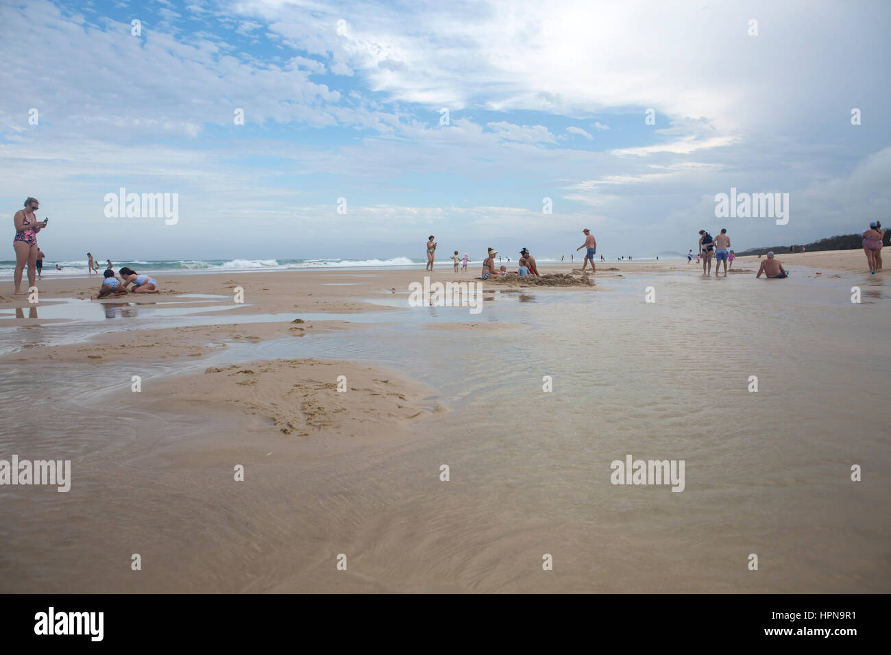 Salt Beach, Australia - January 1, 2017: The beach at Salt, a ...