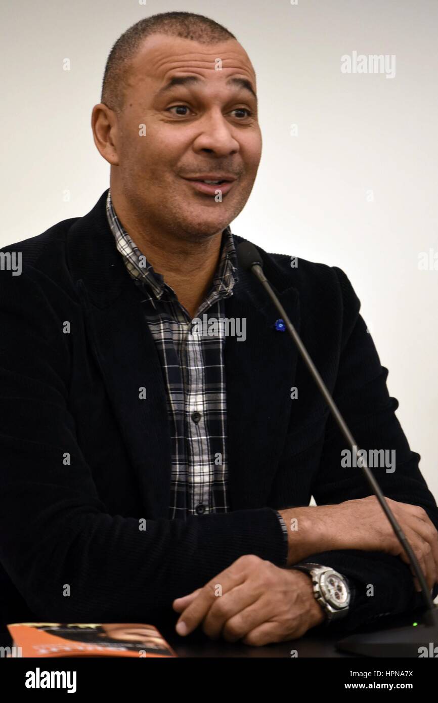 Ruud Gullit promoting his new book 'Non Guardare La Palla' in Milan ...