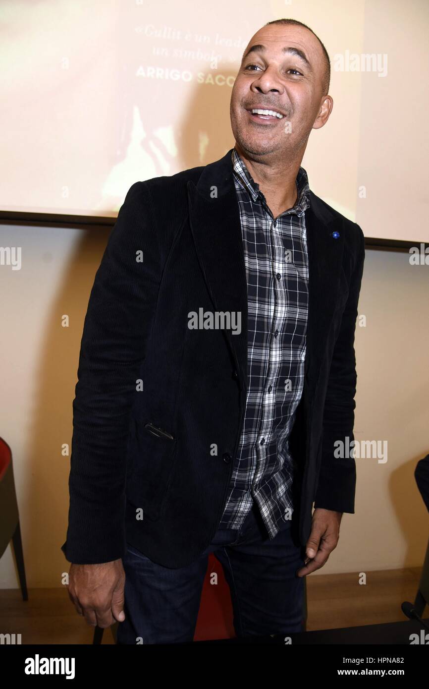 Ruud Gullit promoting his new book 'Non Guardare La Palla' in Milan ...
