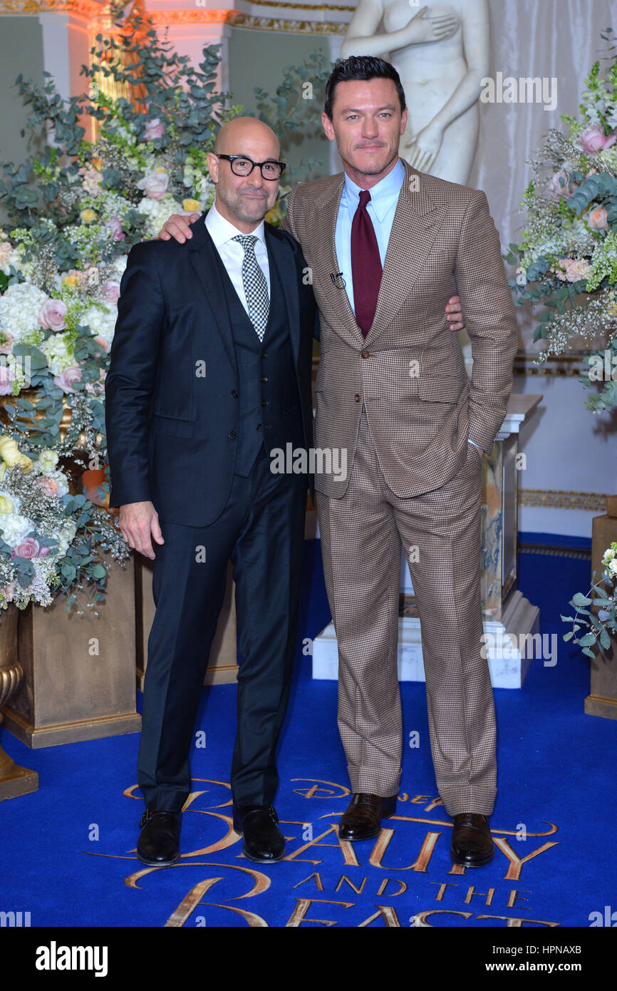Stanley Tucci and Luke Evans attending the Beauty and the Beast launch ...