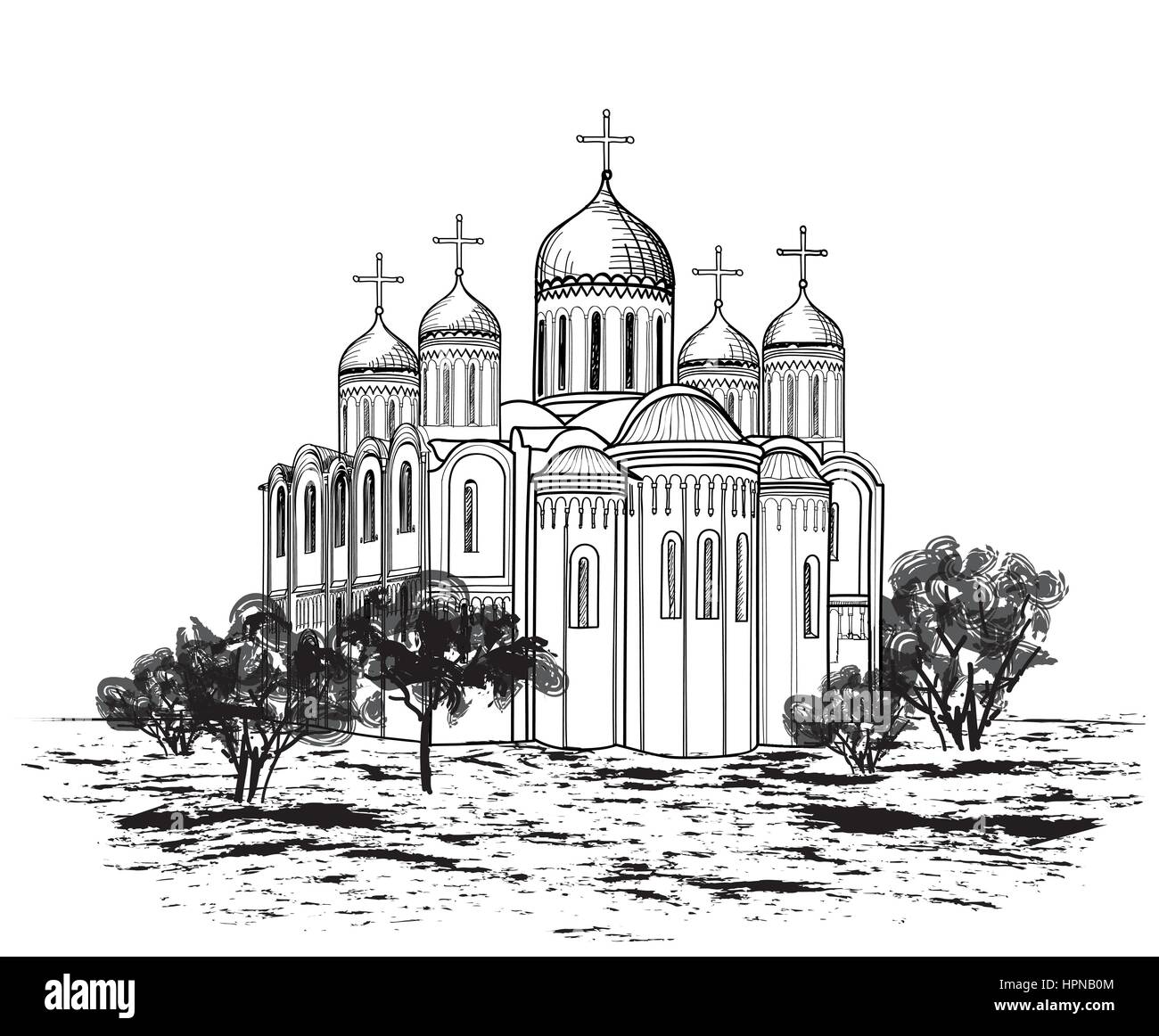 Exterior facade view famous Stock Vector Images - Alamy