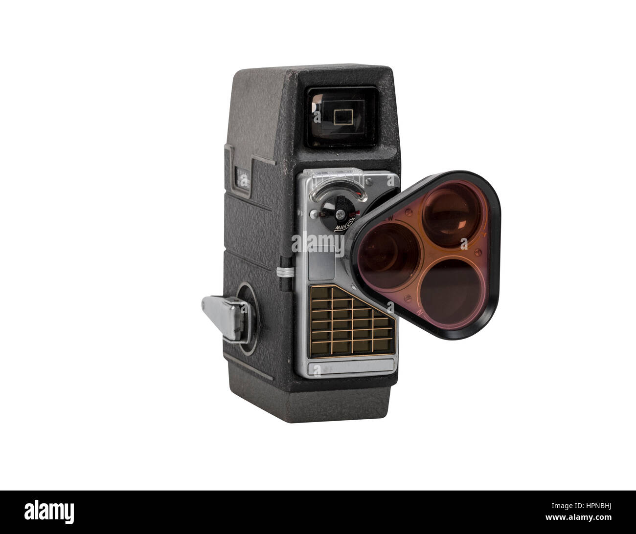 Vintage film camera isolated on white background Stock Photo - Alamy