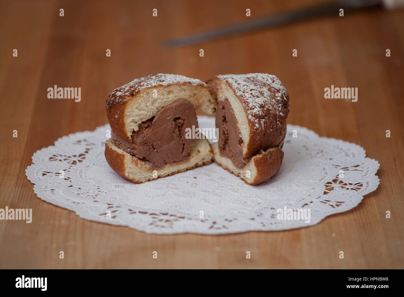 Ice Cream Donuts Stock Photo - Alamy