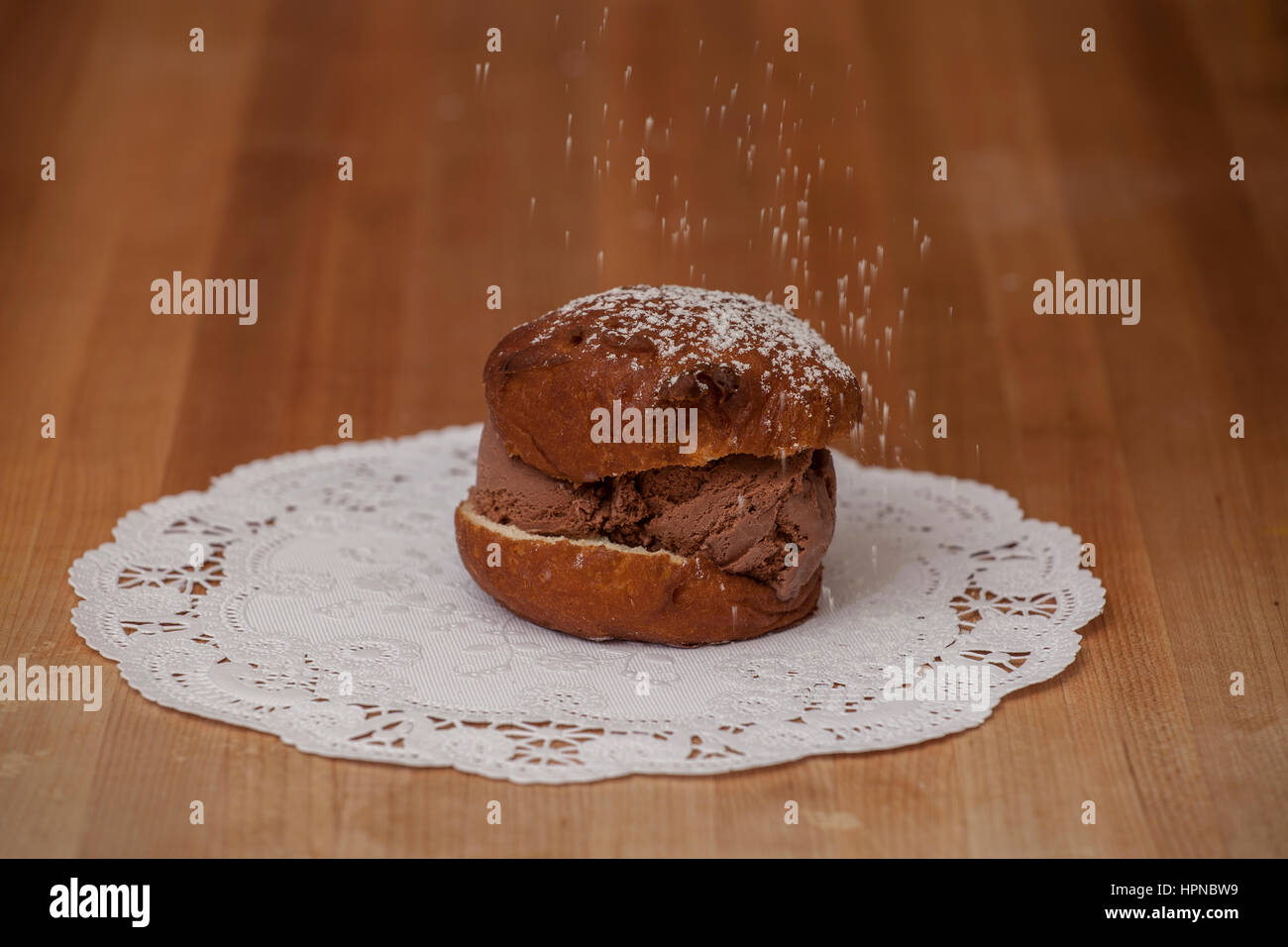 Ice Cream Donuts Stock Photo - Alamy