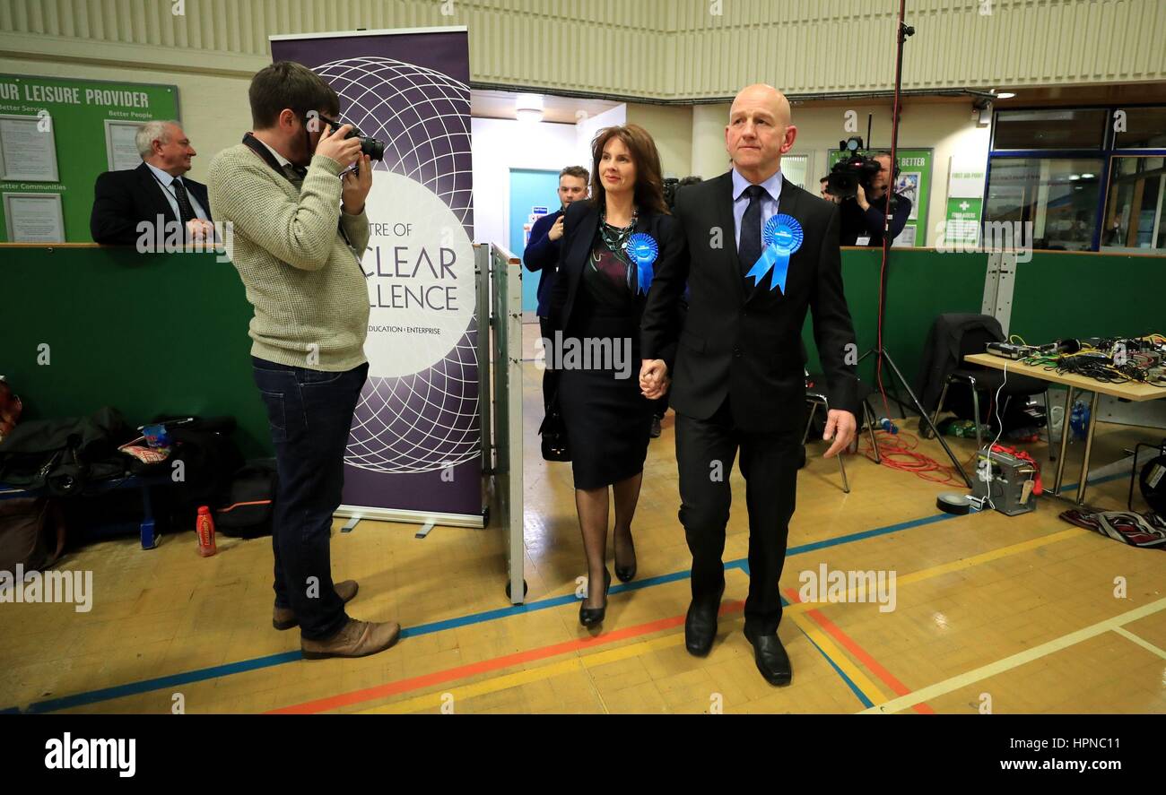 Conservative candidate Trudy Harrison and Husband Keith arrive during ...