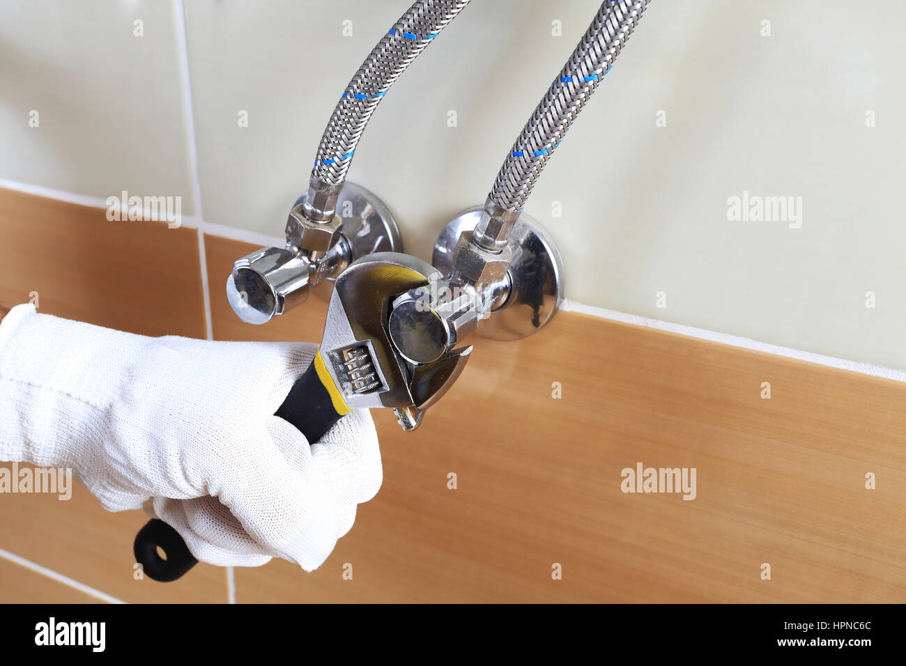Plumbing bathroom pipes hi-res stock photography and images - Alamy