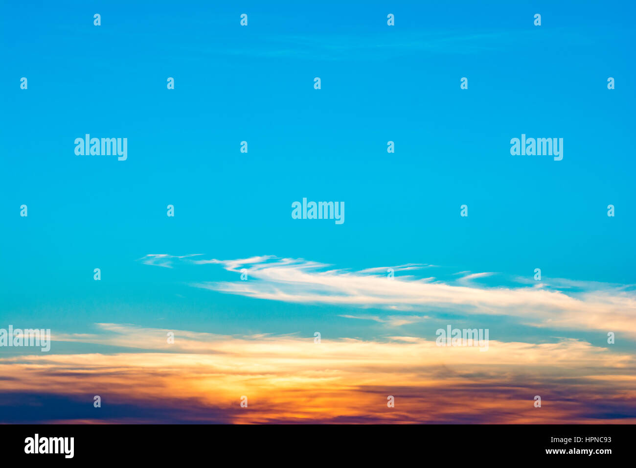 Fiery sunset sky Stock Photo - Alamy