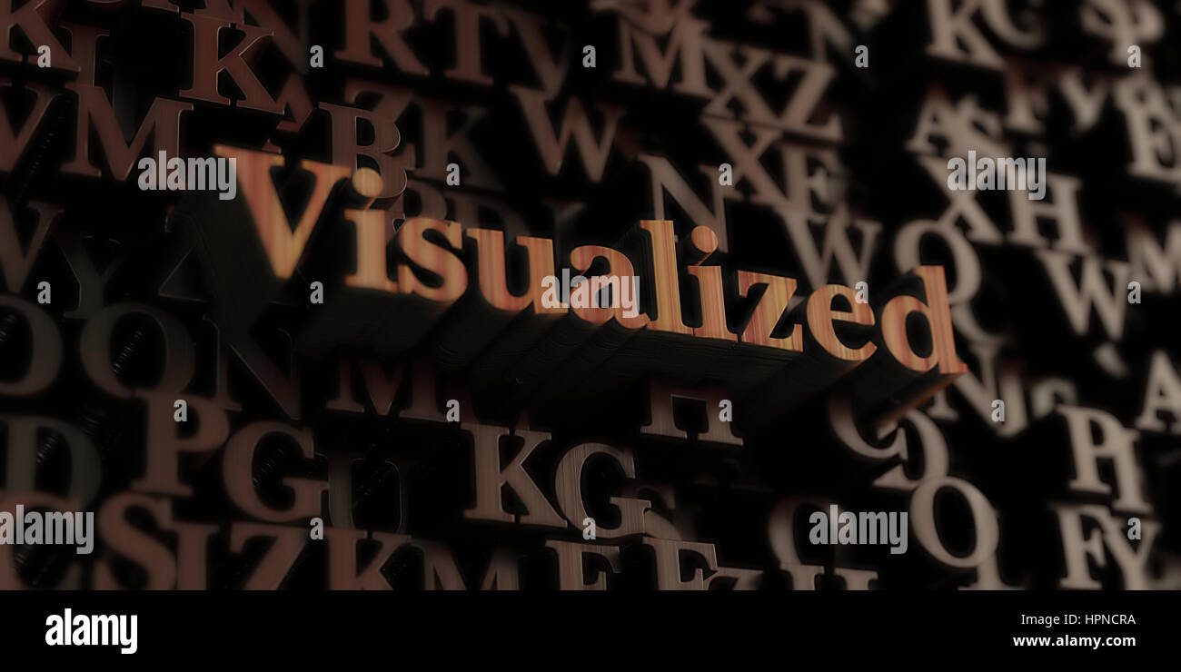 Visualized - Wooden 3D rendered letters/message. Can be used for an ...