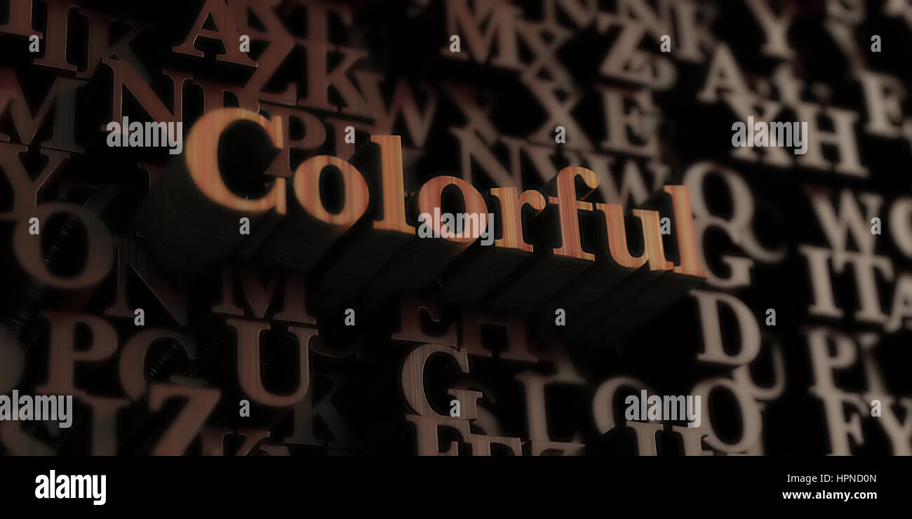 Colorful - Wooden 3D rendered letters/message. Can be used for an ...