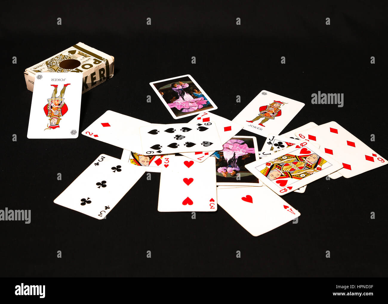 Random Display of Playing Cards Stock Photo - Alamy