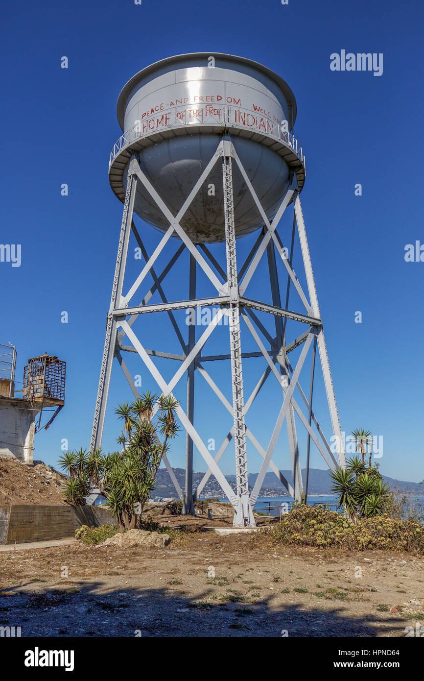 Alcatraz Island Water Tower Stock Photo - Alamy