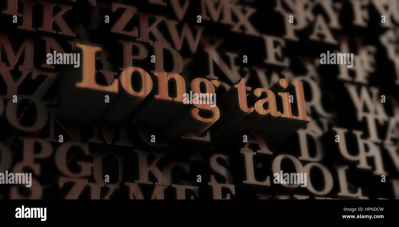 Long Tail - Wooden 3D rendered letters/message. Can be used for an ...