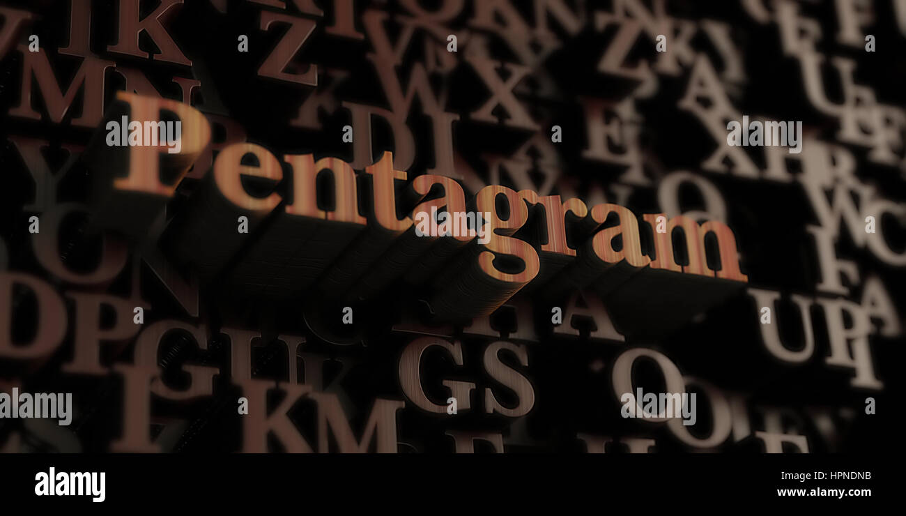 Pentagram - Wooden 3D rendered letters/message. Can be used for an ...