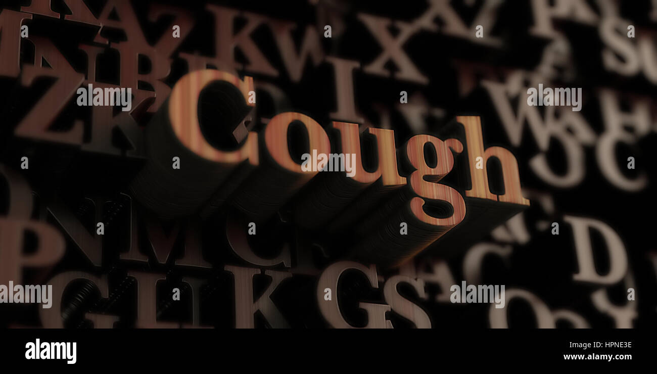 cough - Wooden 3D rendered letters/message. Can be used for an online ...