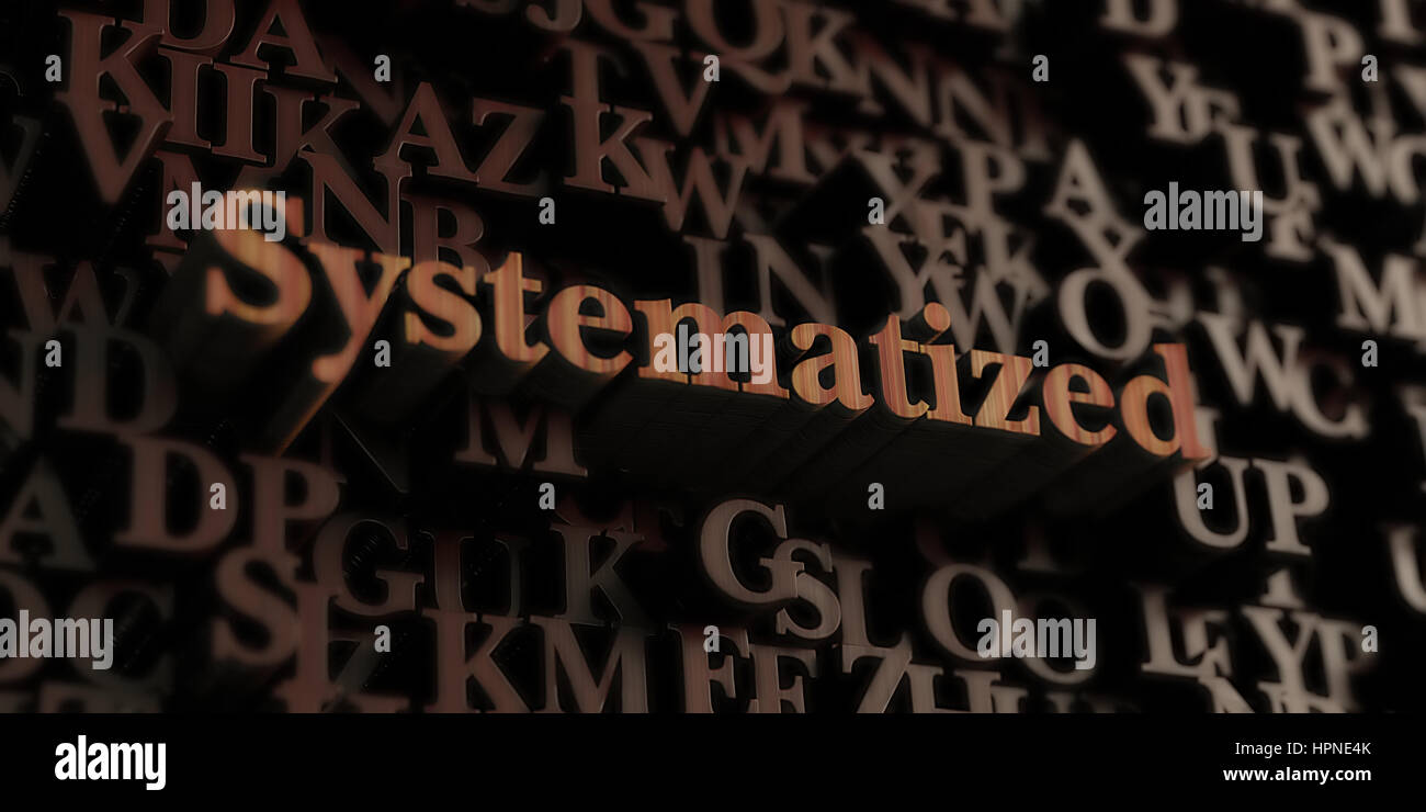 Systematized - Wooden 3D rendered letters/message. Can be used for an ...