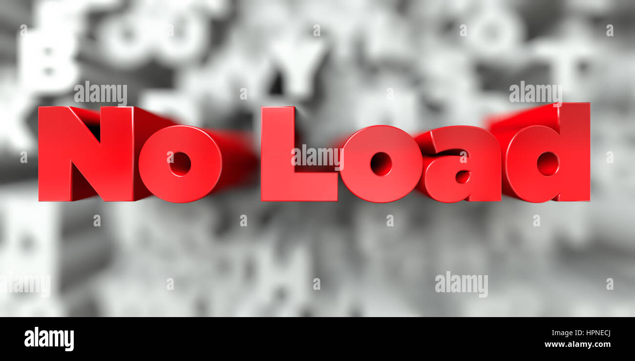 No Load - Red text on typography background - 3D rendered royalty free ...
