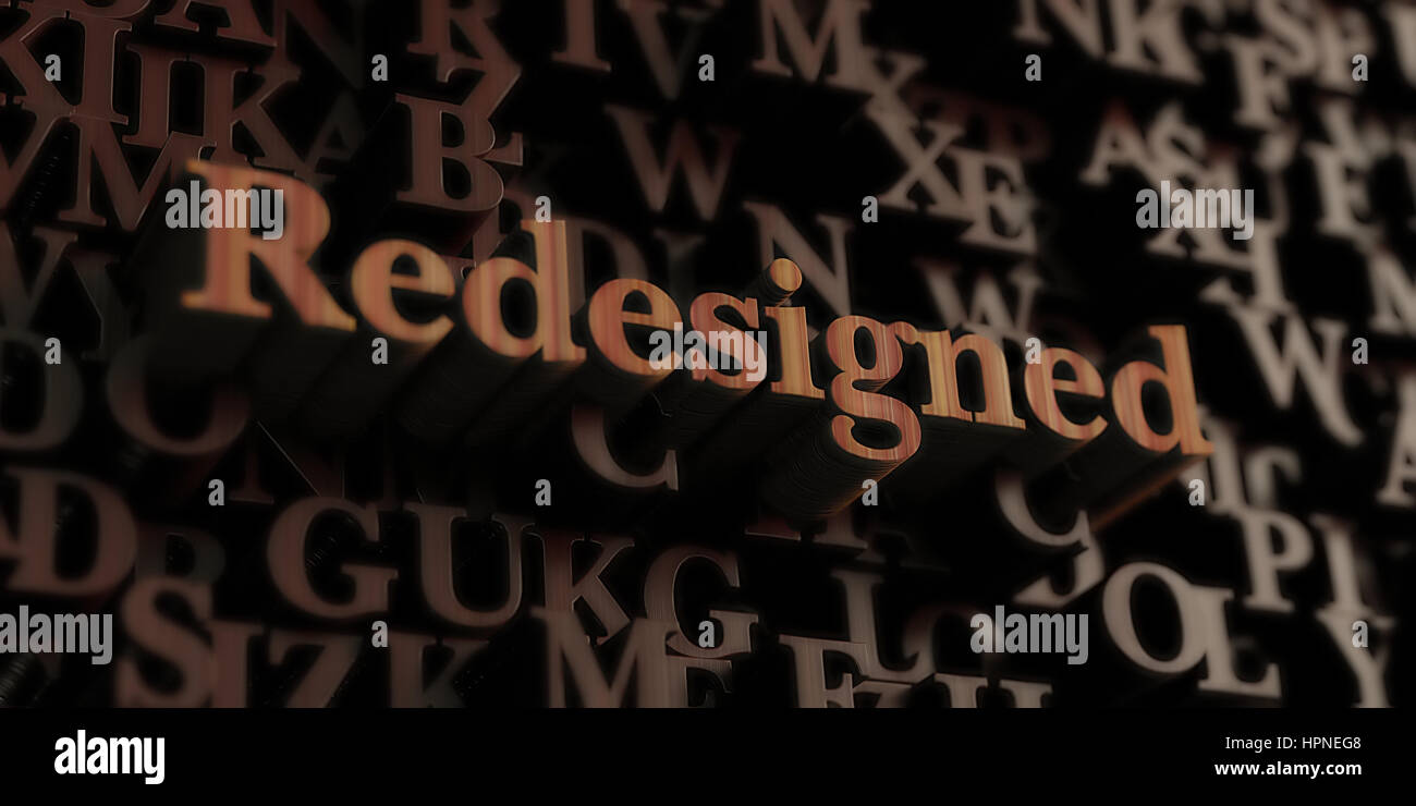 Redesigned - Wooden 3D rendered letters/message. Can be used for an ...