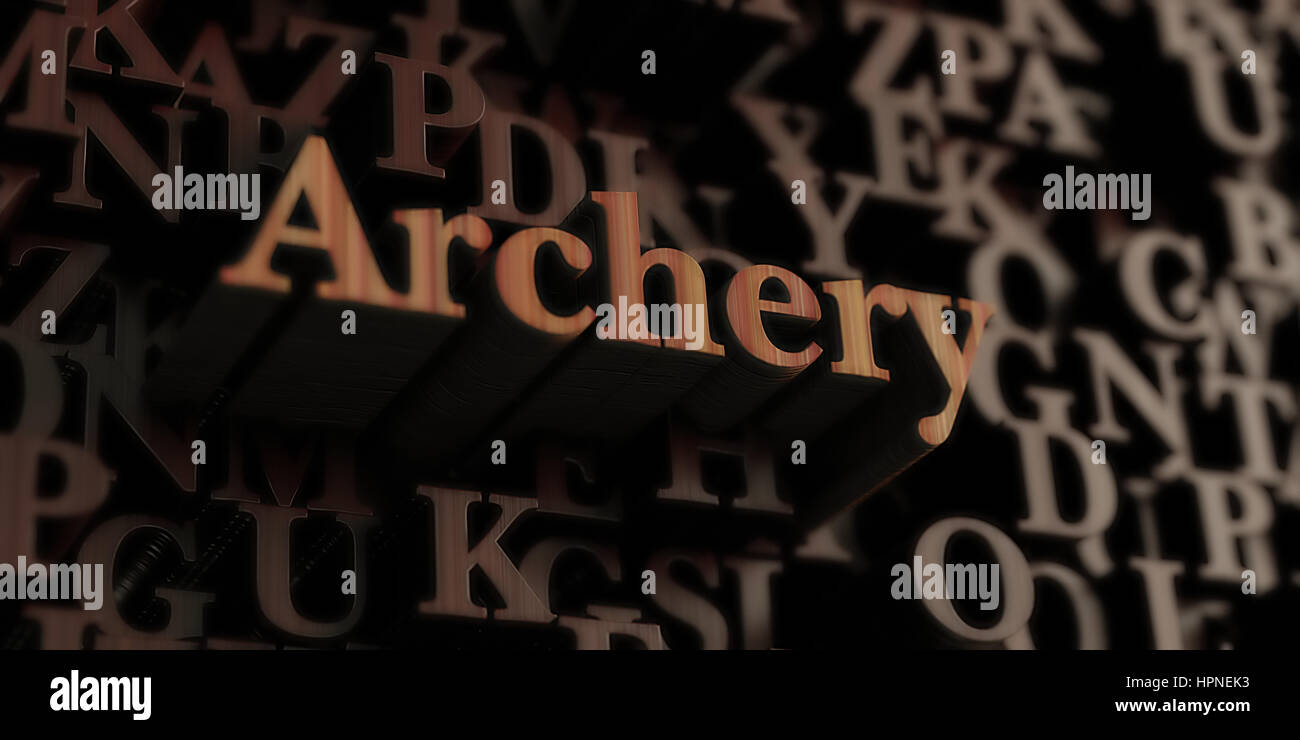 Archery - Wooden 3D rendered letters/message. Can be used for an online ...