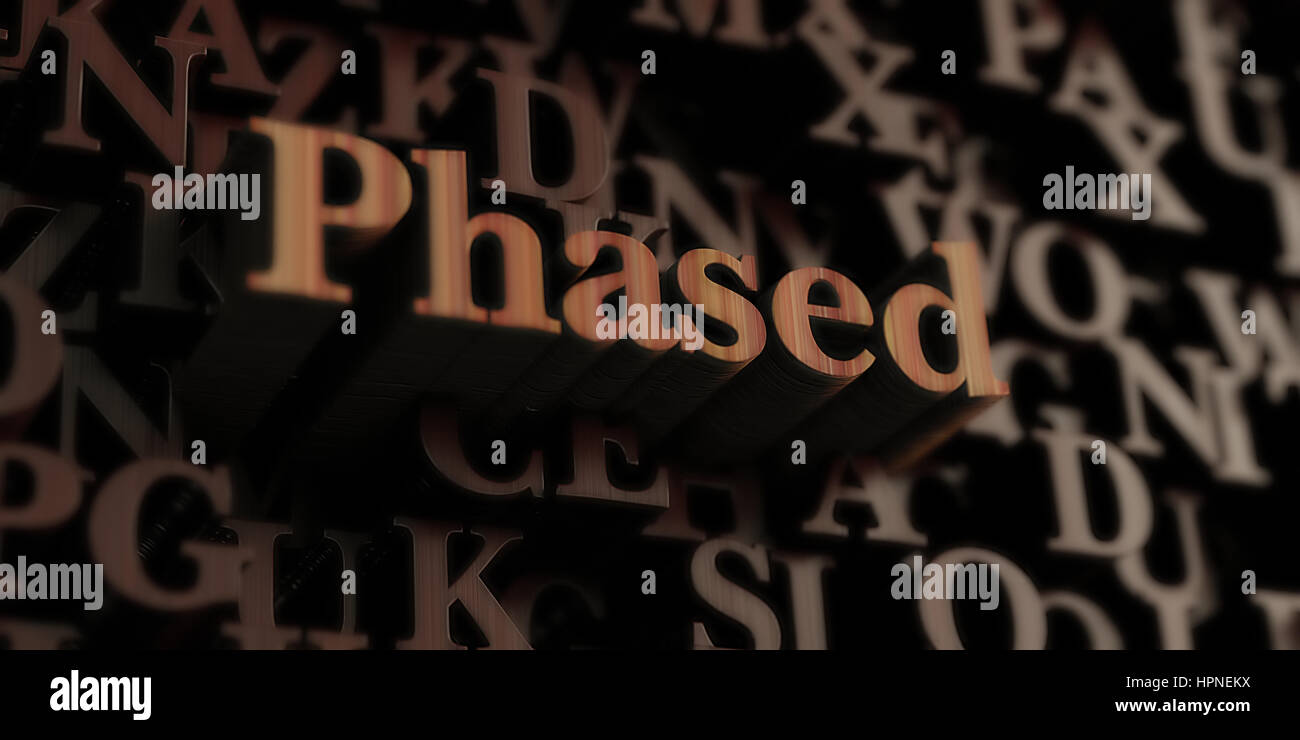 Phased - Wooden 3D rendered letters/message. Can be used for an online ...