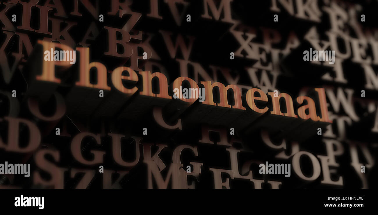 Phenomenal - Wooden 3D rendered letters/message. Can be used for an ...