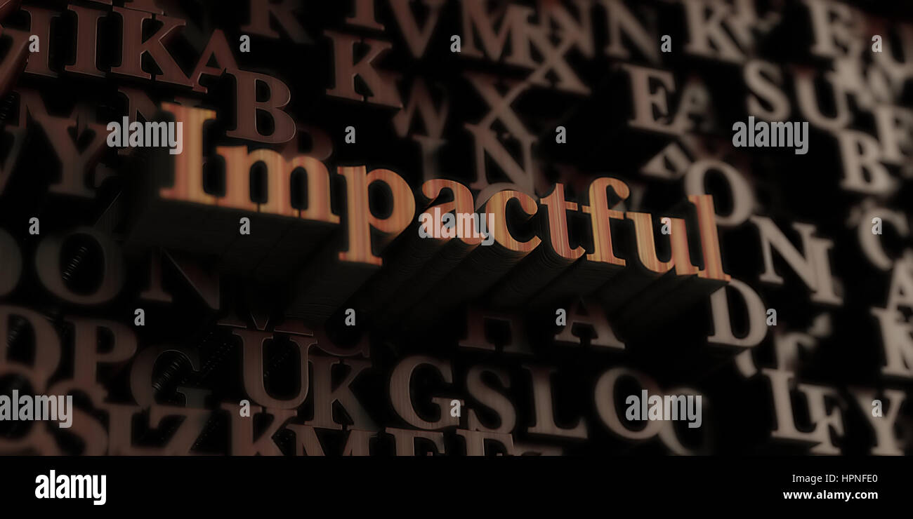 Impactful - Wooden 3D rendered letters/message. Can be used for an ...