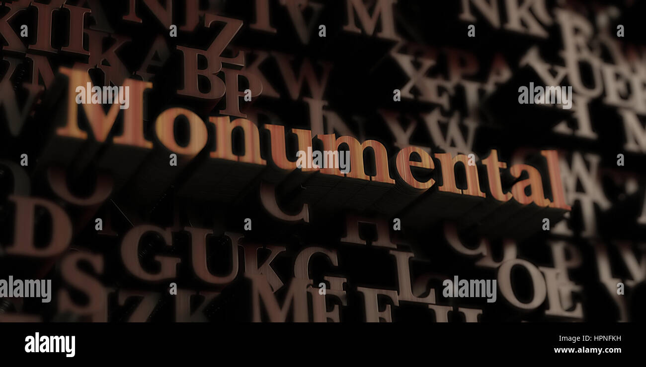 Monumental - Wooden 3D rendered letters/message. Can be used for an ...