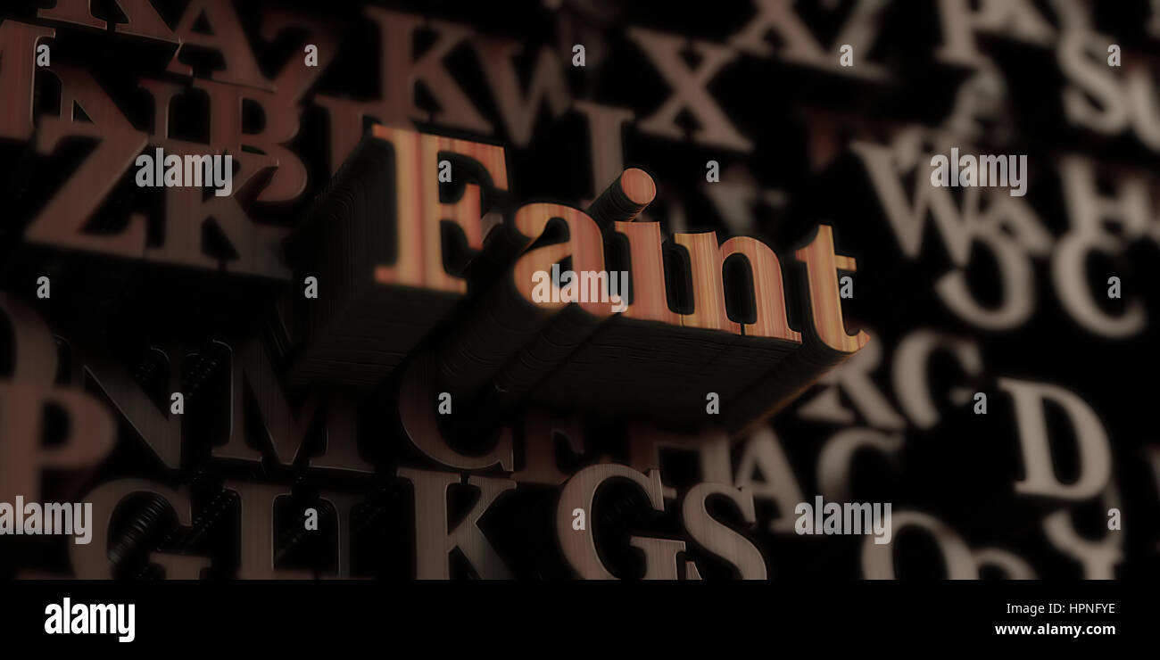 faint - Wooden 3D rendered letters/message. Can be used for an online ...