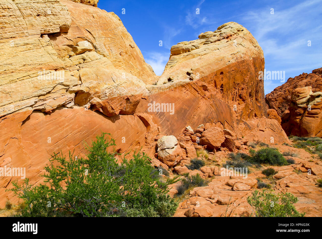 Rainbow Rocks in the Valley of Fire State Park in Nevada, USA Stock ...