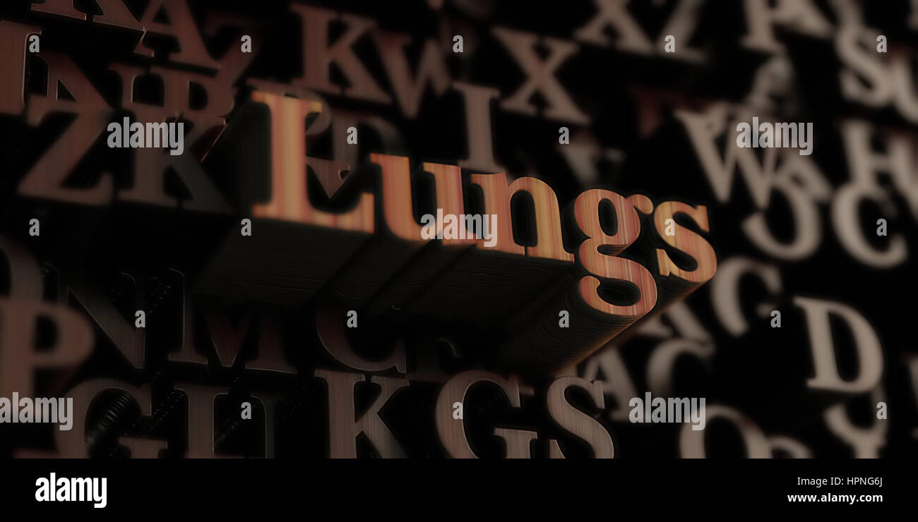 lungs - Wooden 3D rendered letters/message. Can be used for an online ...
