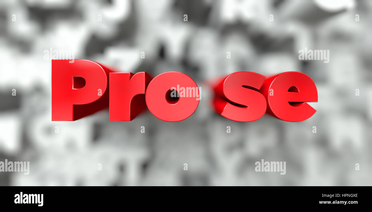 Pro se - Red text on typography background - 3D rendered royalty free ...
