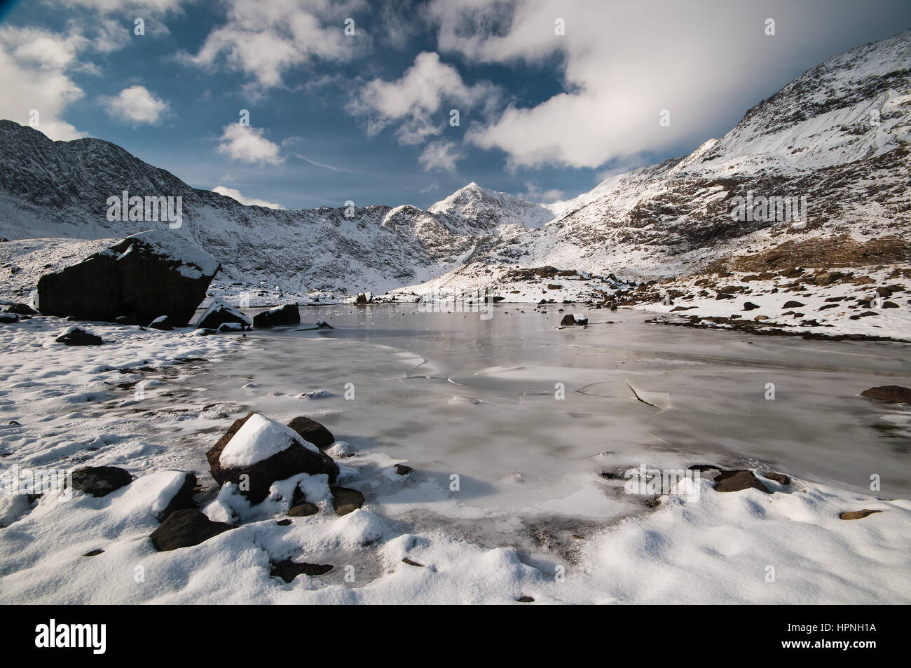 Snowdon in Winter, Snowdonia National Park, Wales, Uk Stock Photo - Alamy