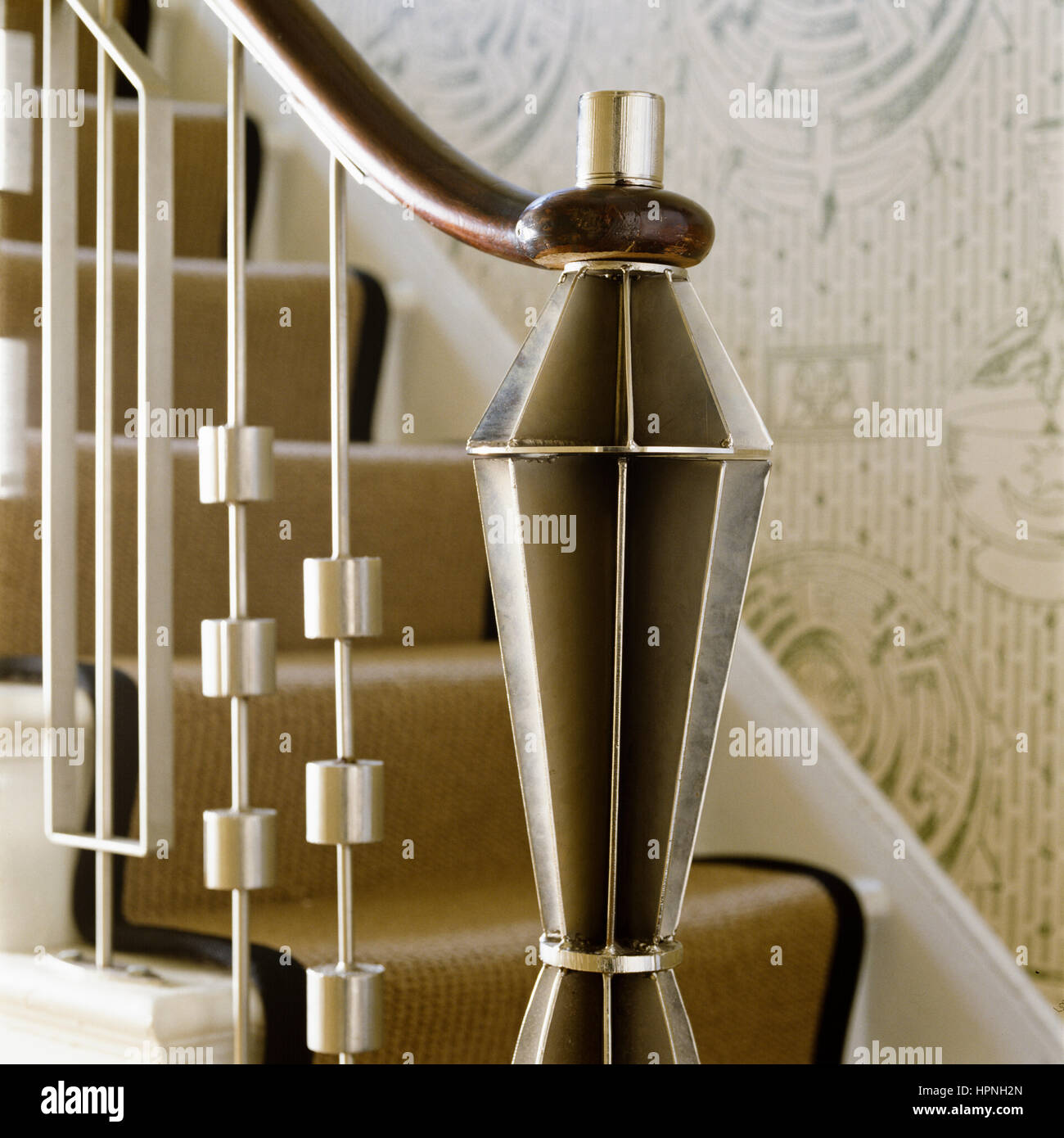 Stairs metal railing staircase hi-res stock photography and images - Alamy