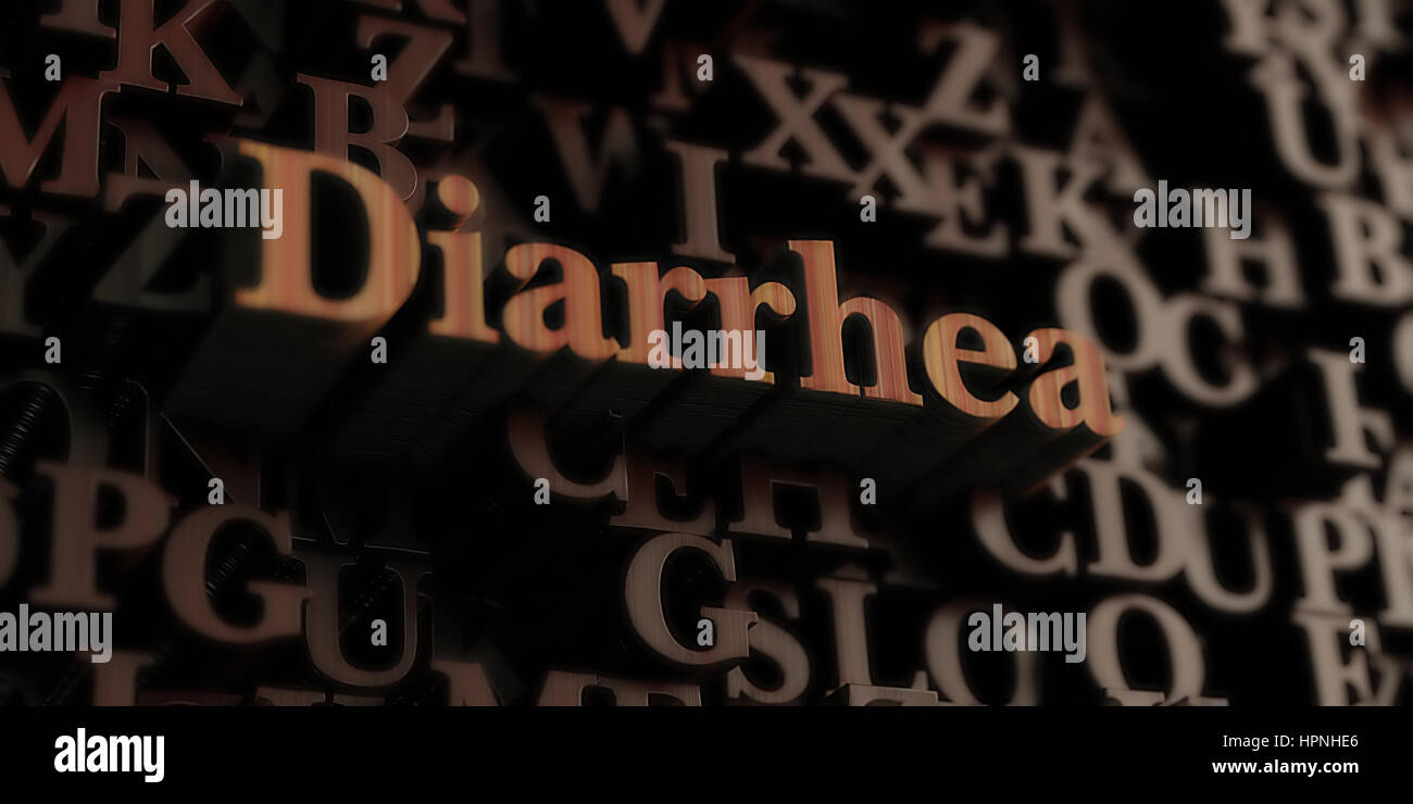 diarrhea - Wooden 3D rendered letters/message. Can be used for an ...
