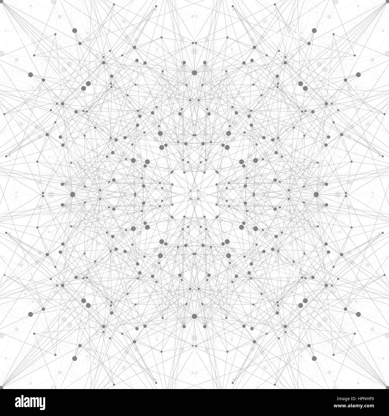 Technology Grey Background Molecule And Communication Connected Lines With Dots Vector