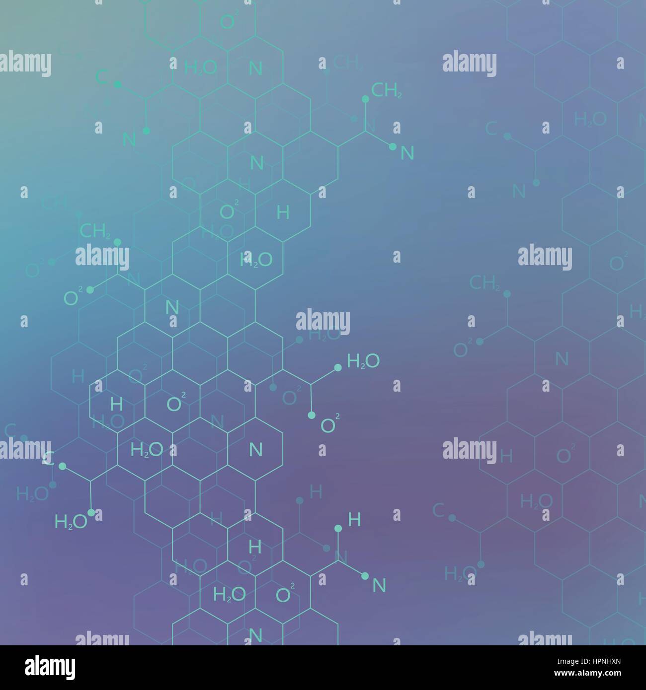 Dna molecule structure on blue background for your design .Vector ...