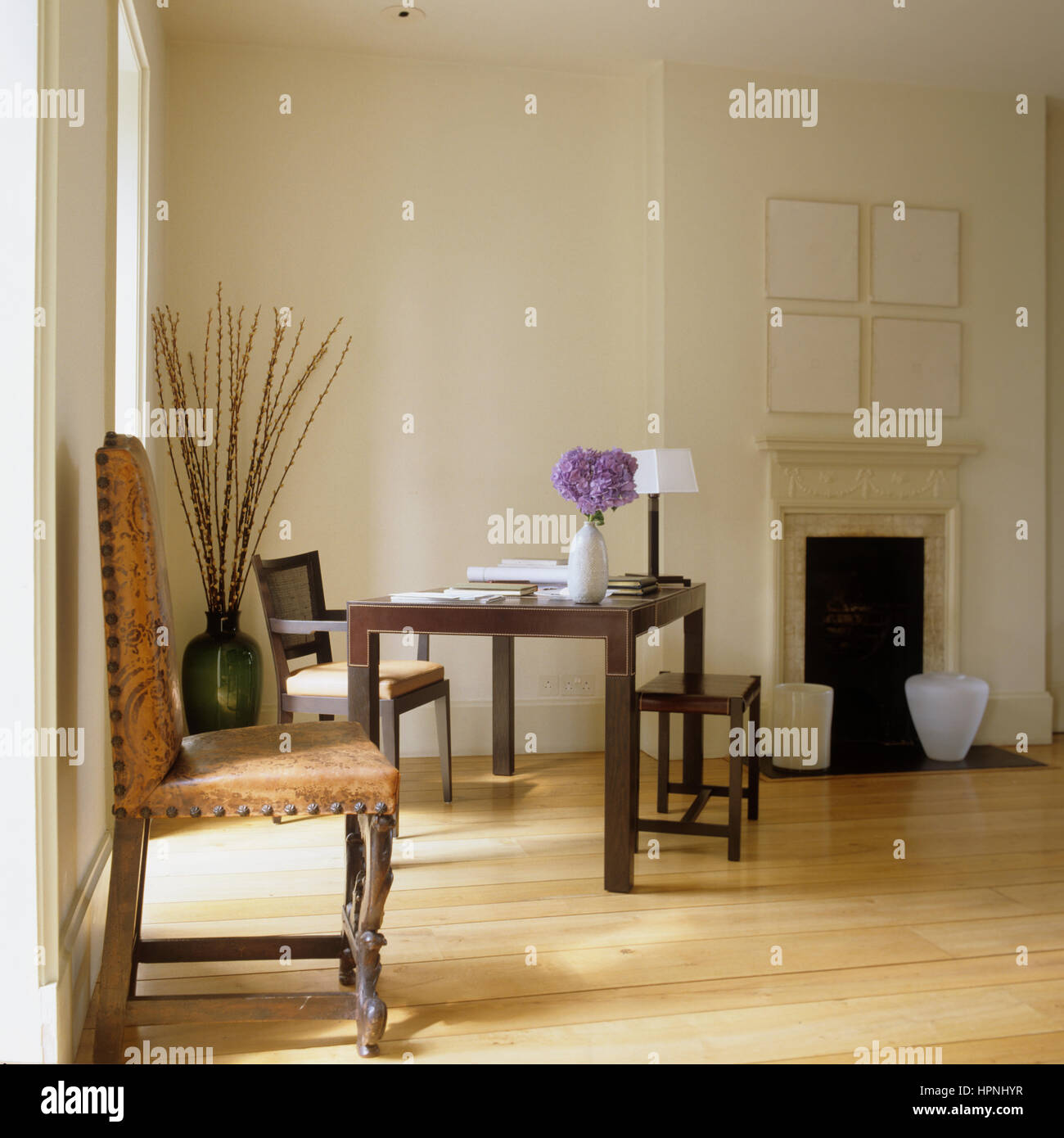 Antique chair in sparse interior Stock Photo - Alamy