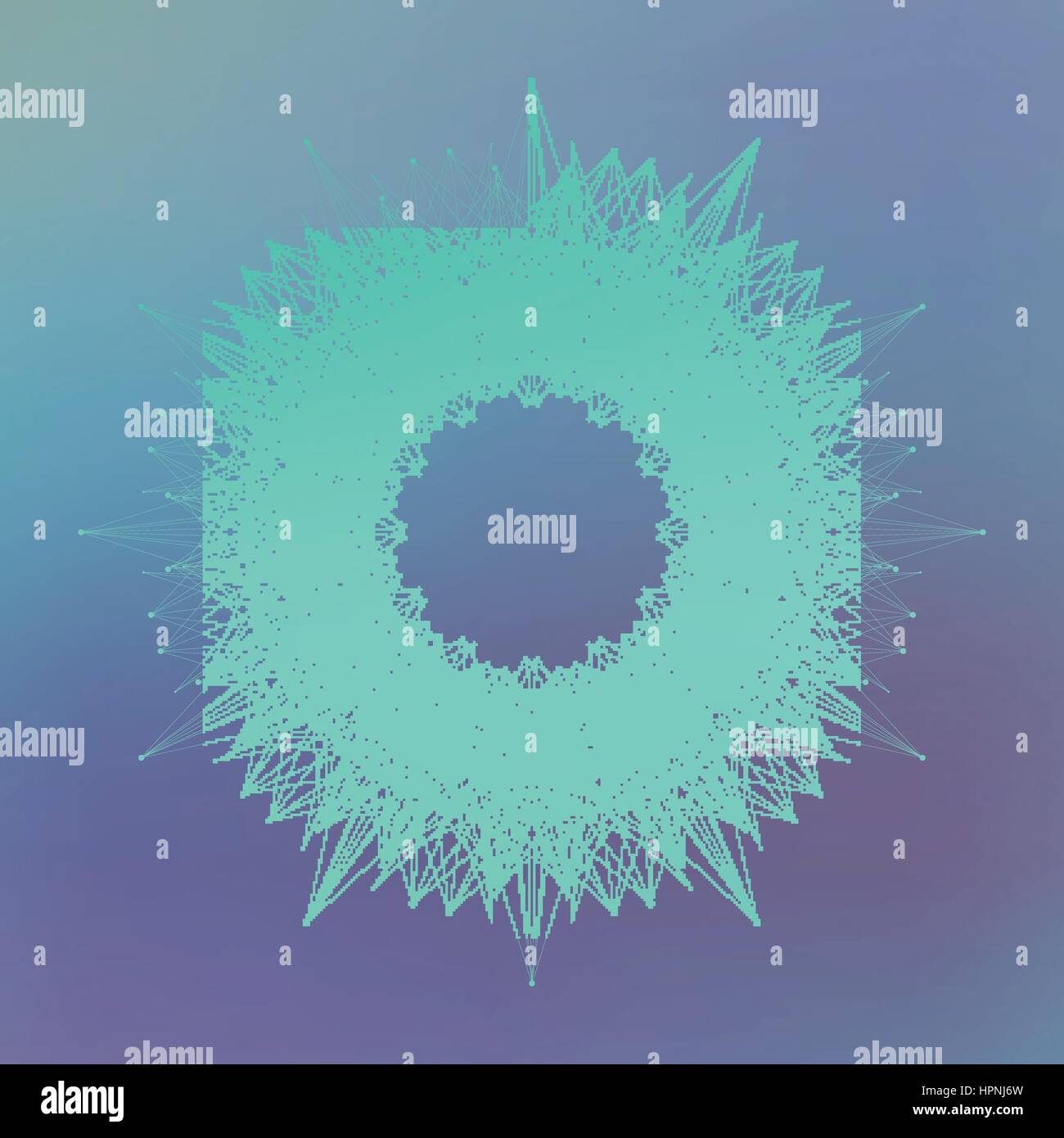 Geometric abstract form with connected line and dots. Graphic ... Geometric abstract form with connected line and dots. Graphic ...