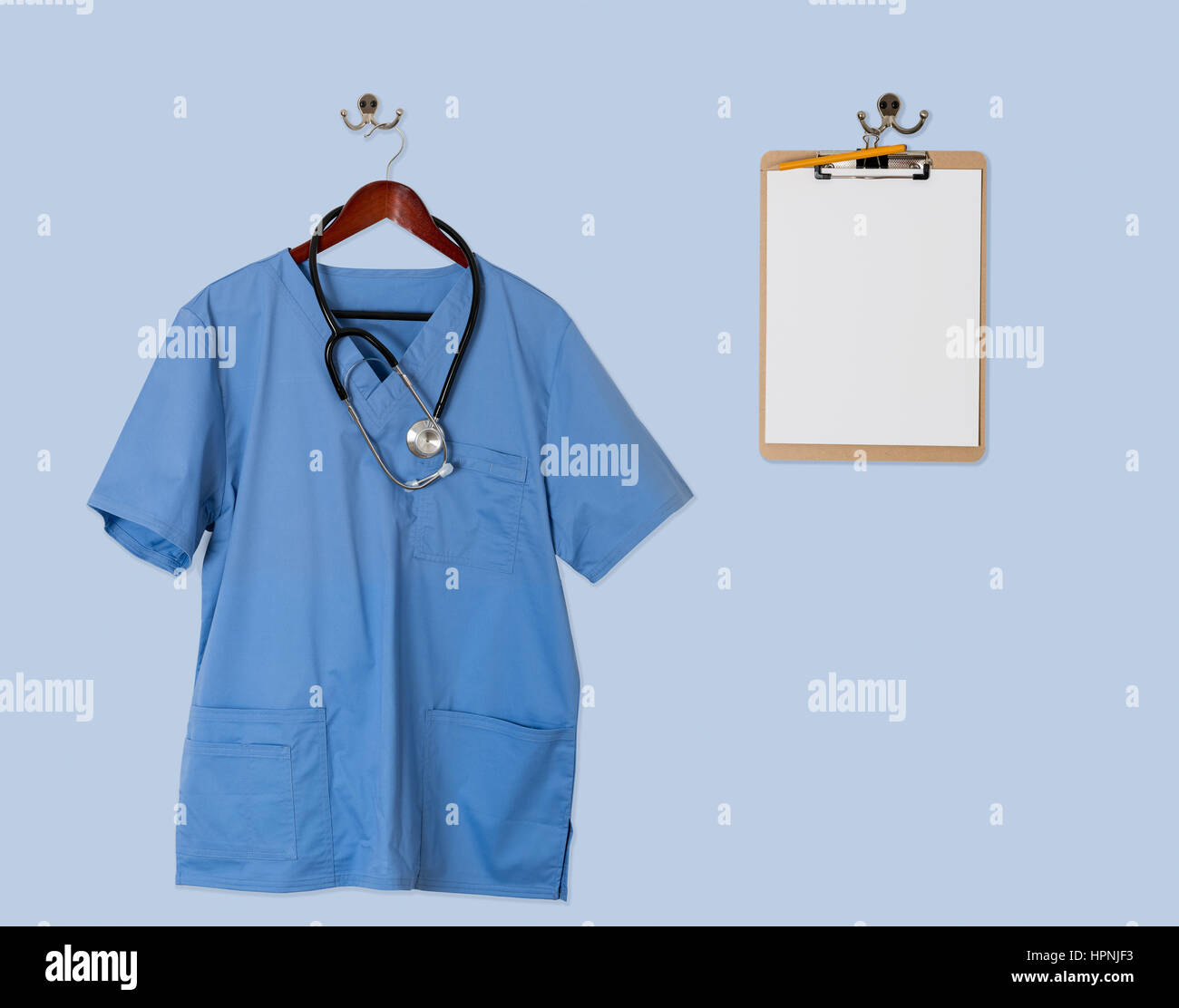Lab coat and stethoscope hanging hi-res stock photography and images ...
