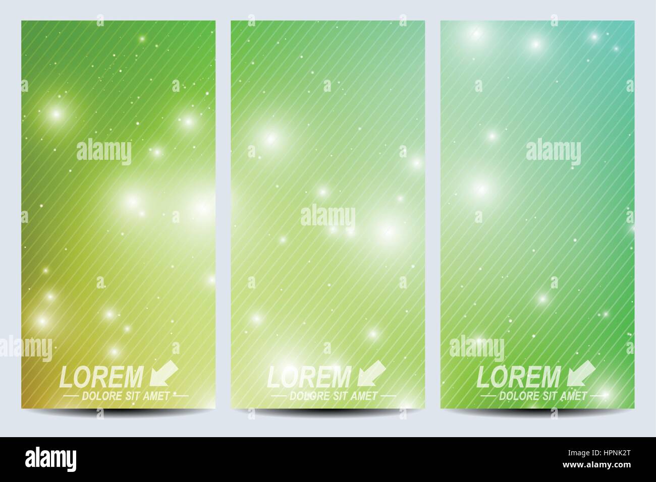 Set of vector flyers. Background science, connection, chemistry ...