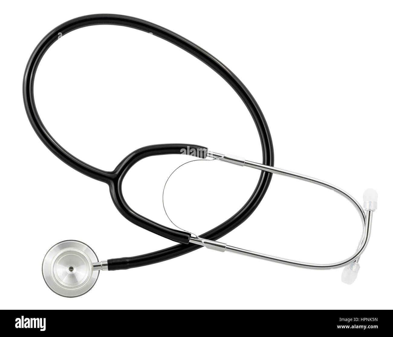 High resolution medical stethoscope isolated against white background ...