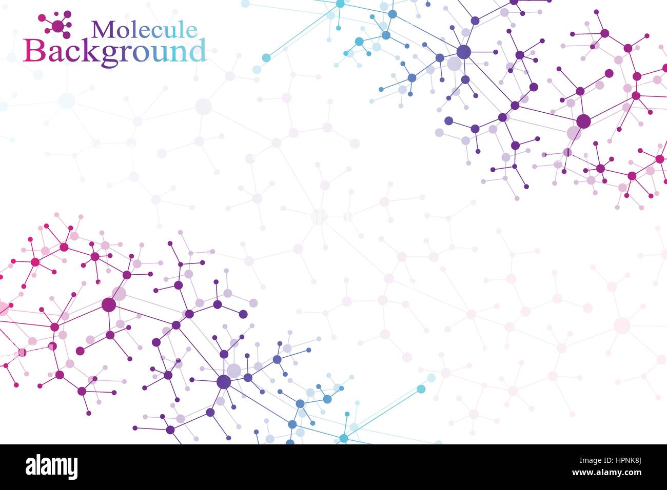 Molecule structure dna and communication background. Connected lines ...