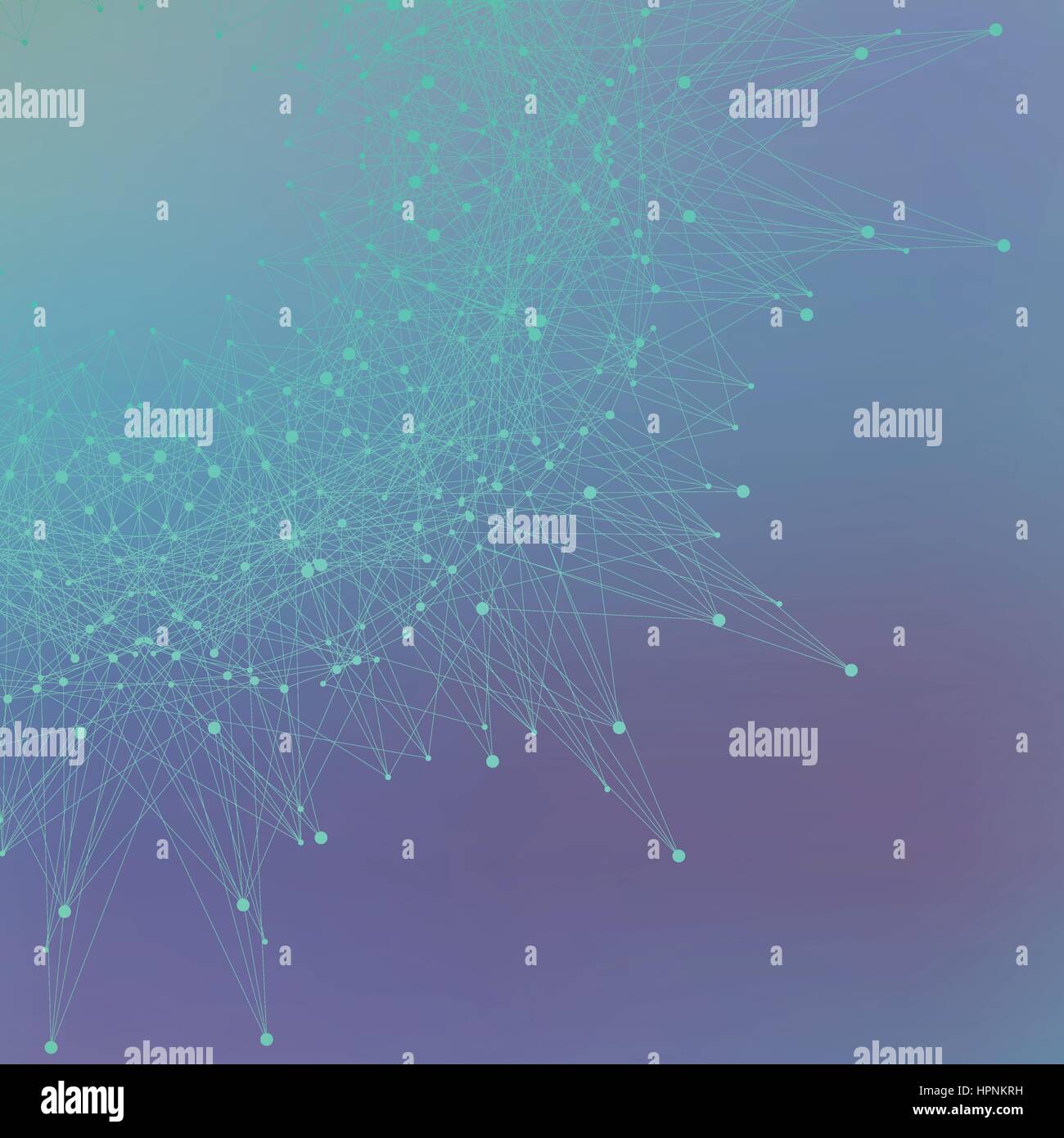 Geometric Abstract Form With Connected Line And Dots Futuristic Technology Object For Your