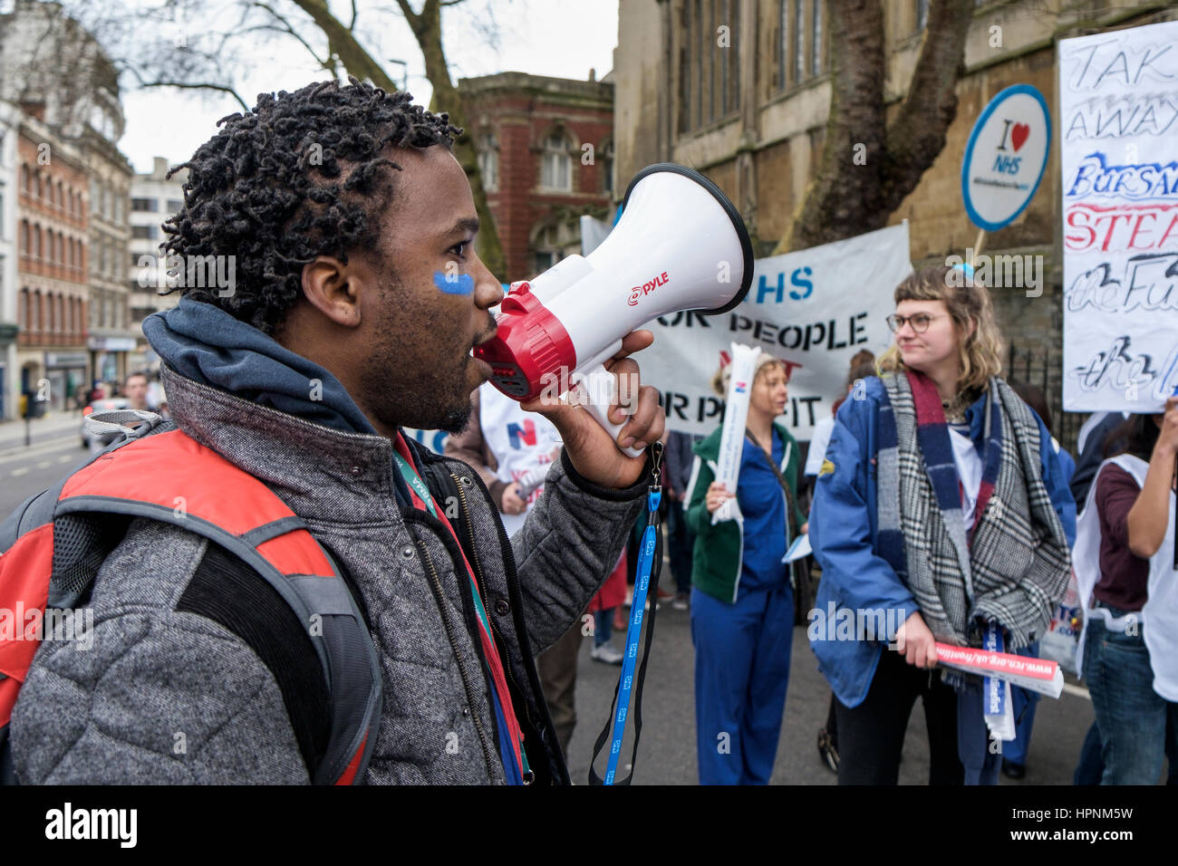 Protest megaphone student hi-res stock photography and images - Alamy