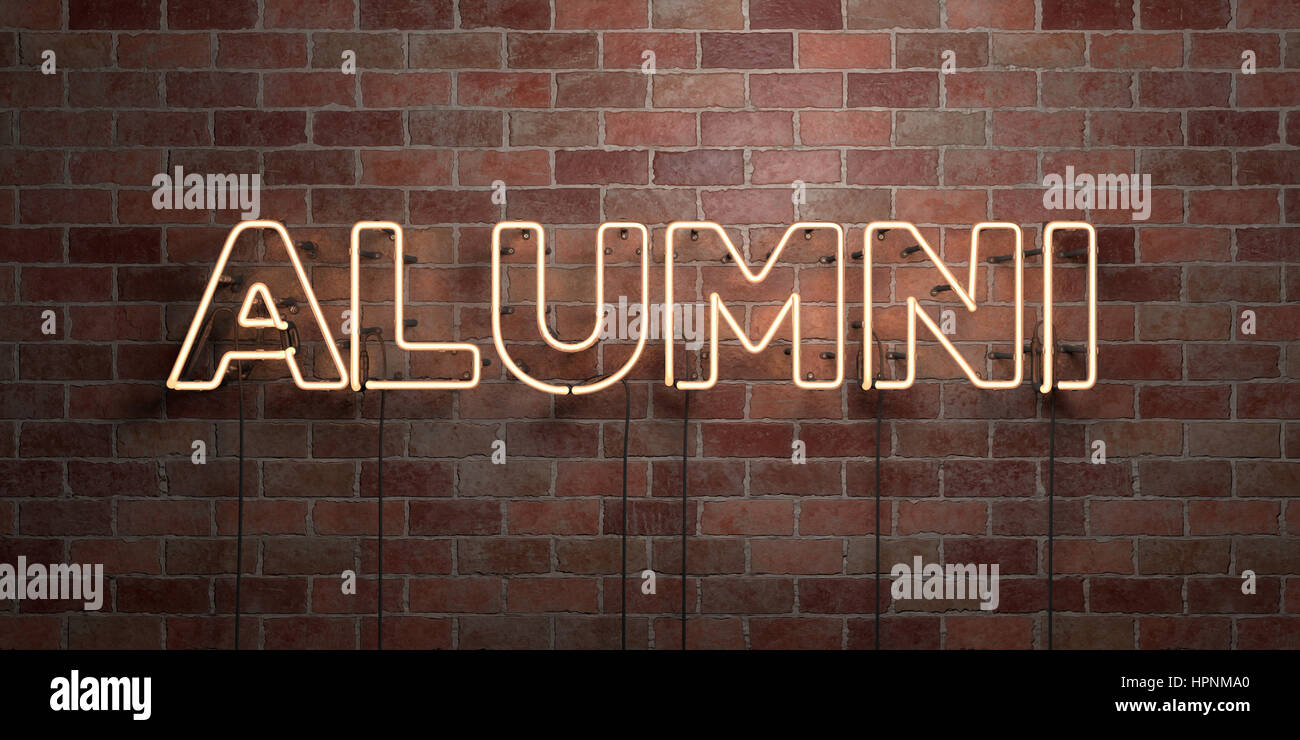 Alumni fluorescent neon tube sign hi-res stock photography and images ...