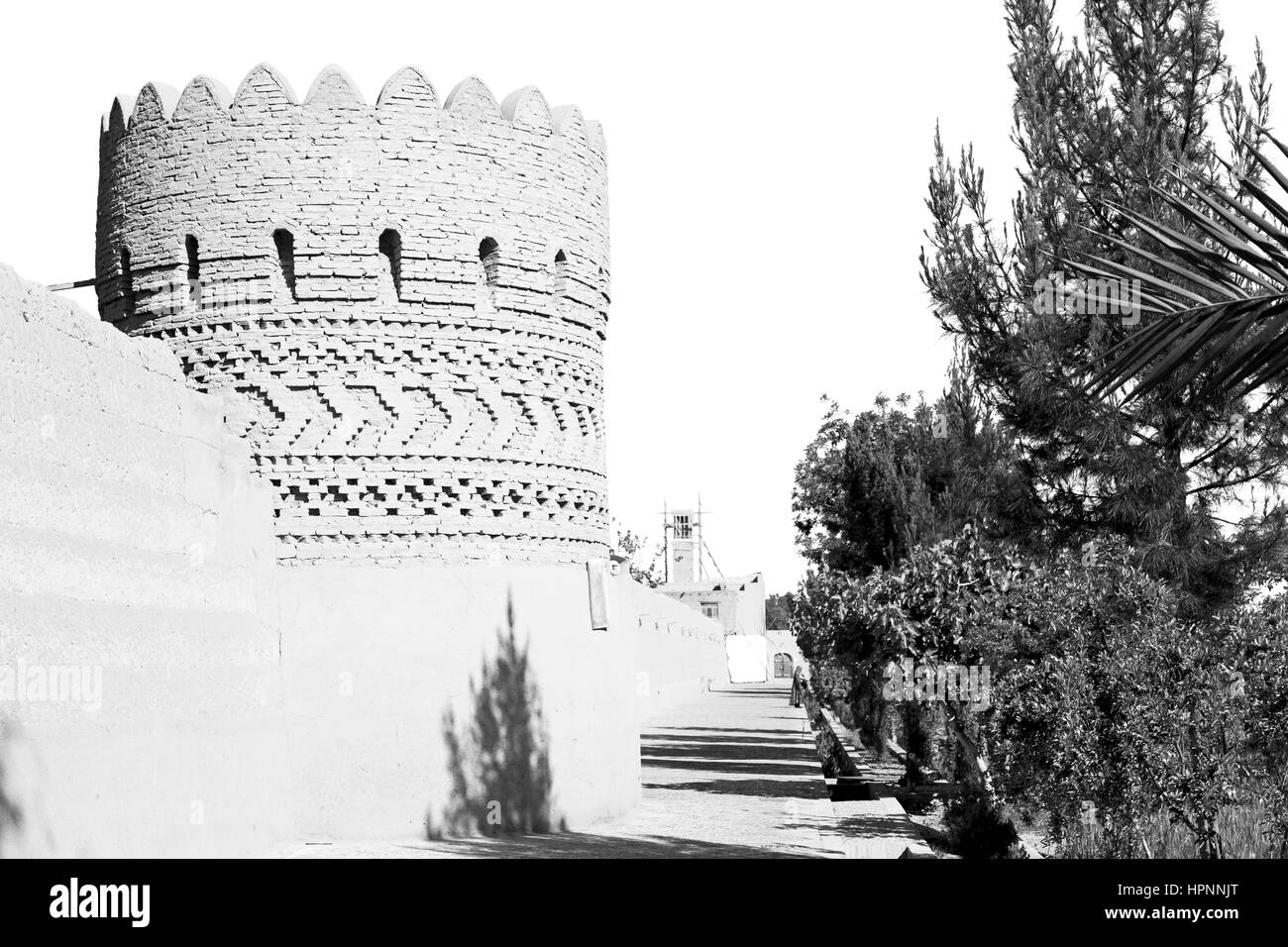 blur in iran shiraz the old castle city defensive architecture near a ...
