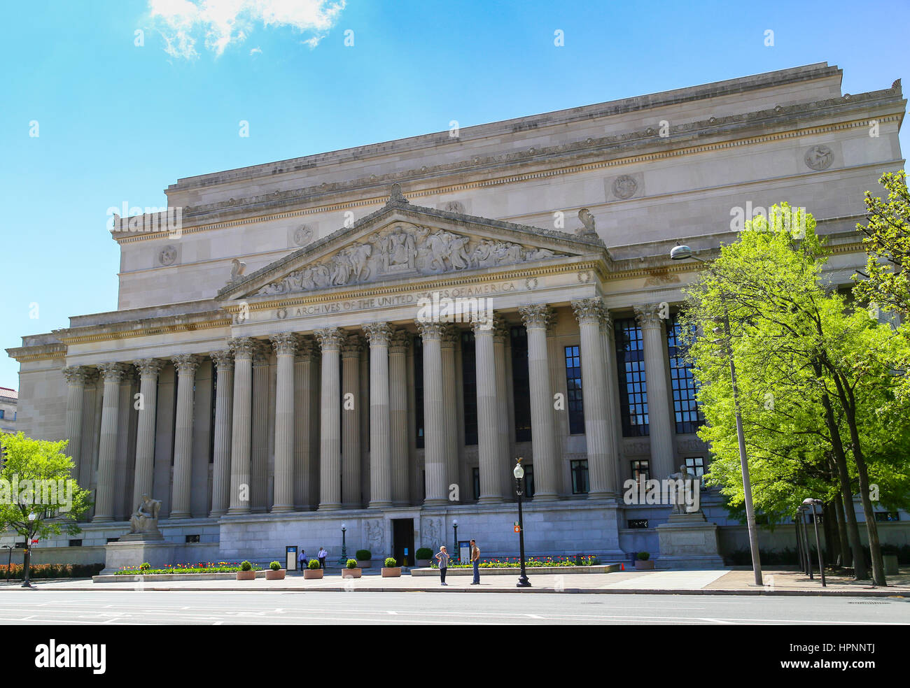 Washington DC, USA - May 2, 2015: The National Archives Building in ...