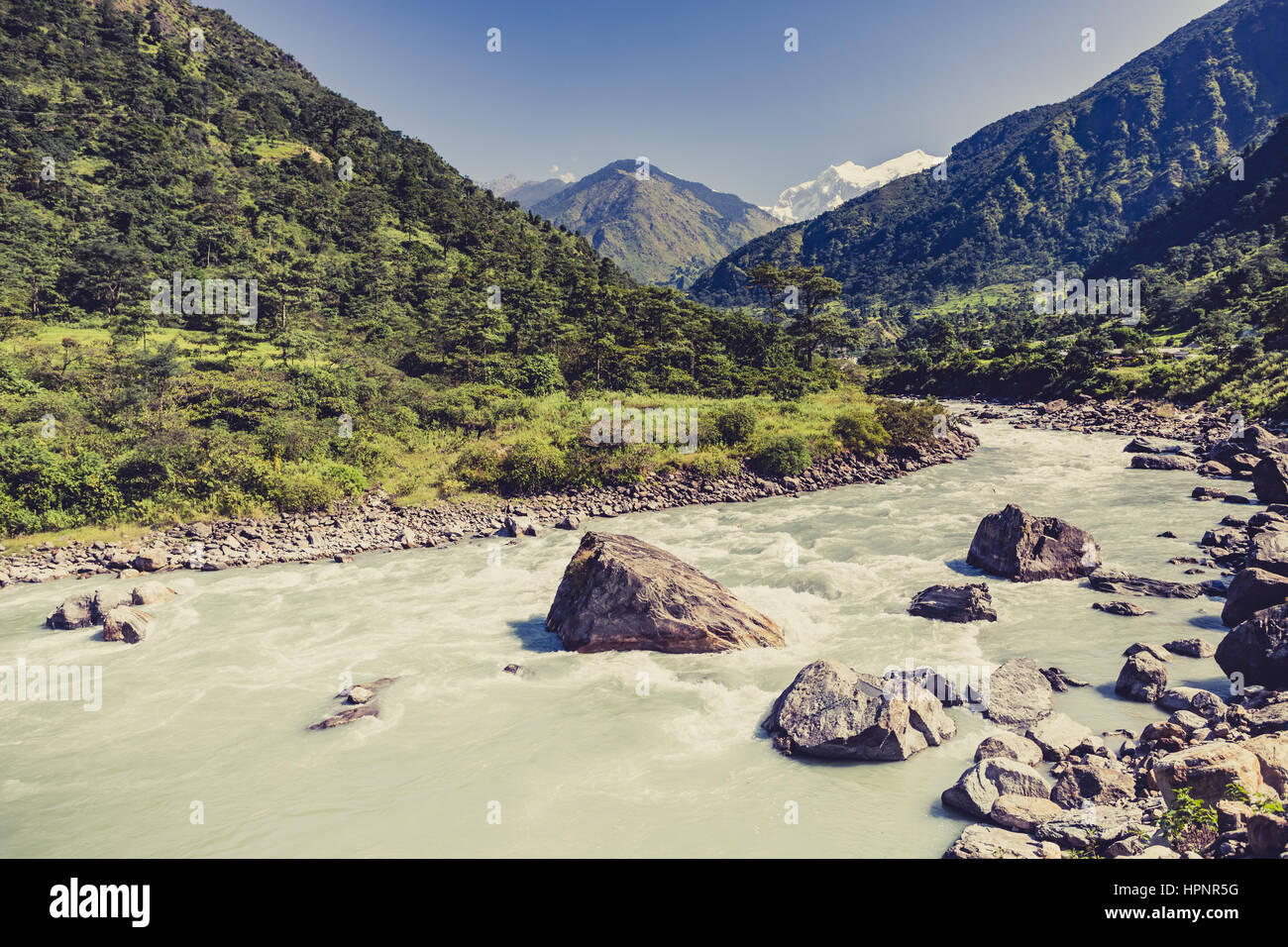 Beautiful Himalayan Inspirational Landscape. Looking and Mountains and ...